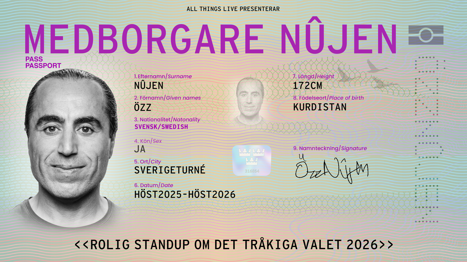 “Medborgare Nûjen” – en standupföreställning med Özz Nûjen - Välkommen ...