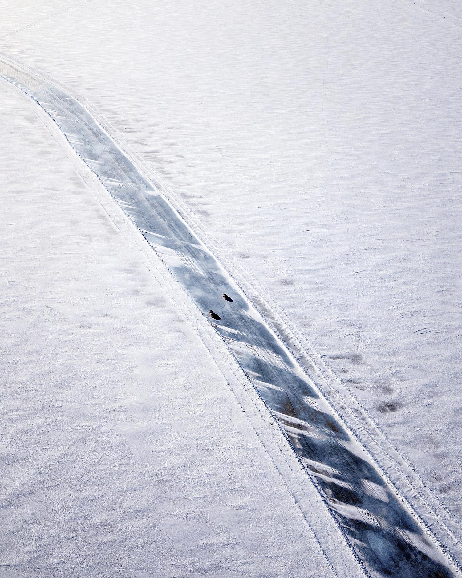 The ice roads in Luleå archipelago