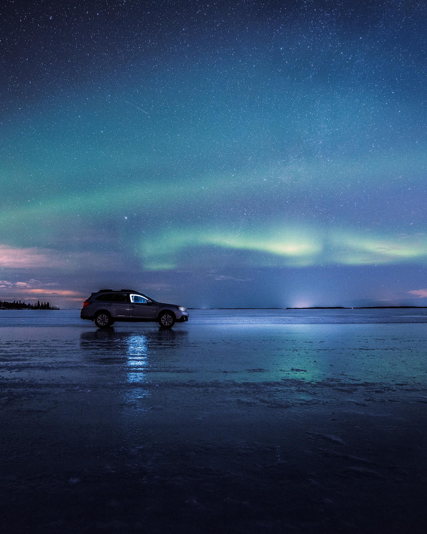The ice roads in Luleå archipelago